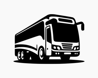 Coach Bus Outline SVG, Coach Bus Clipart, Coach Bus Files for Cricut ...