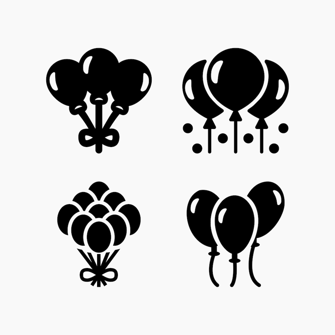 Balloons. Svg Png Eps Dxf Cut Files. - Etsy