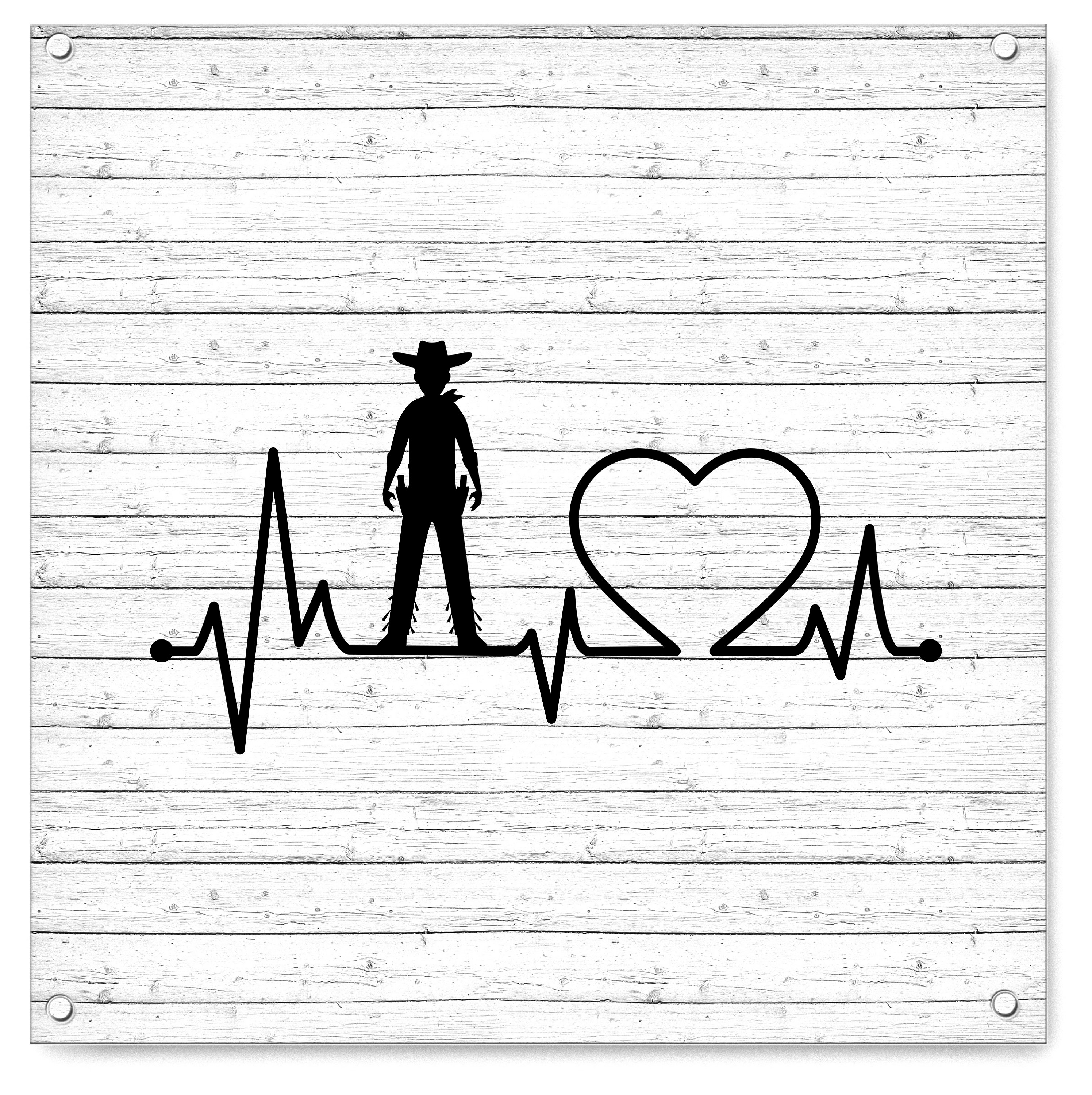 Cowboy Heartbeat. Svg Png Eps Dxf Cut Files. - Etsy