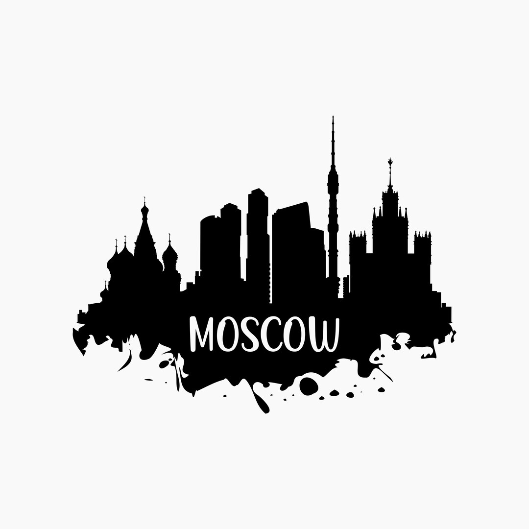 Moscow Skyline Silhouette. Svg Png Eps Dxf Cut Files. - Etsy