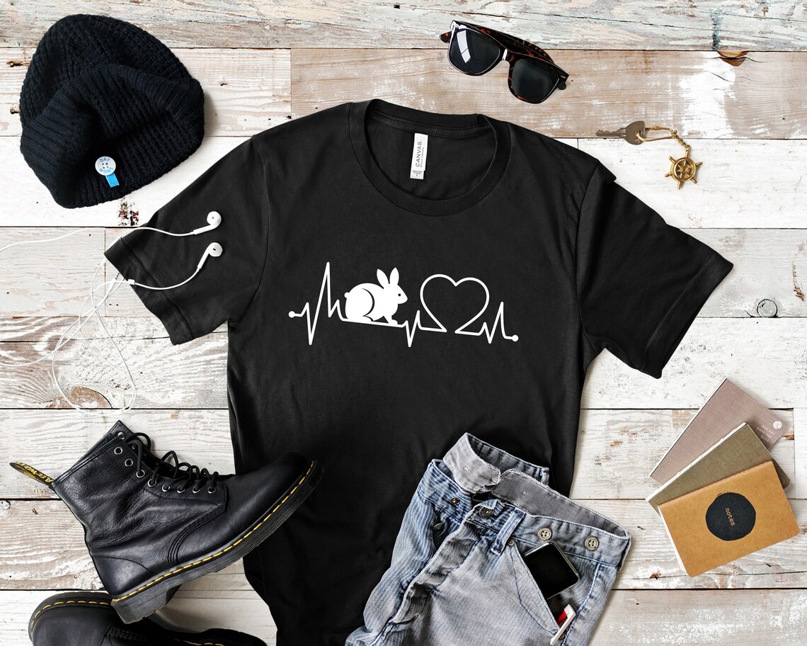 Rabbit Heartbeat. Svg Png Eps Dxf Cut Files. - Etsy