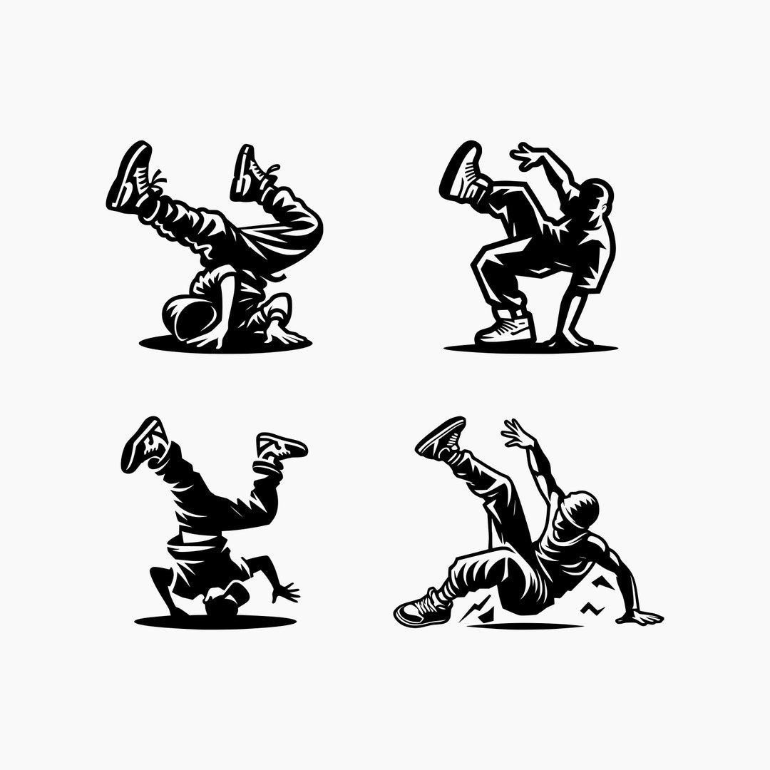 Breakdance. 4 Svg Bundle. Svg Png Eps Dxf Cut Files. - Etsy
