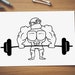 Bodybuilder. Svg Png Eps Dxf Cut Files. - Etsy Canada