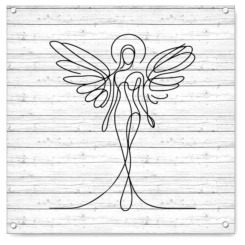 Engel lijntekening. Svg Png Eps Dxf Cut-bestanden. - Etsy Nederland