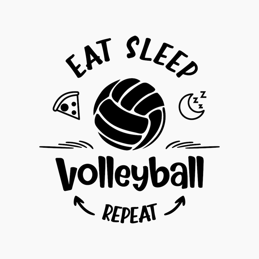 Eat Sleep Volleyball Repeat. Svg Png Eps Dxf Cut Files. - Etsy