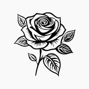 Rose. Svg Png Eps Dxf Cut Files. - Etsy