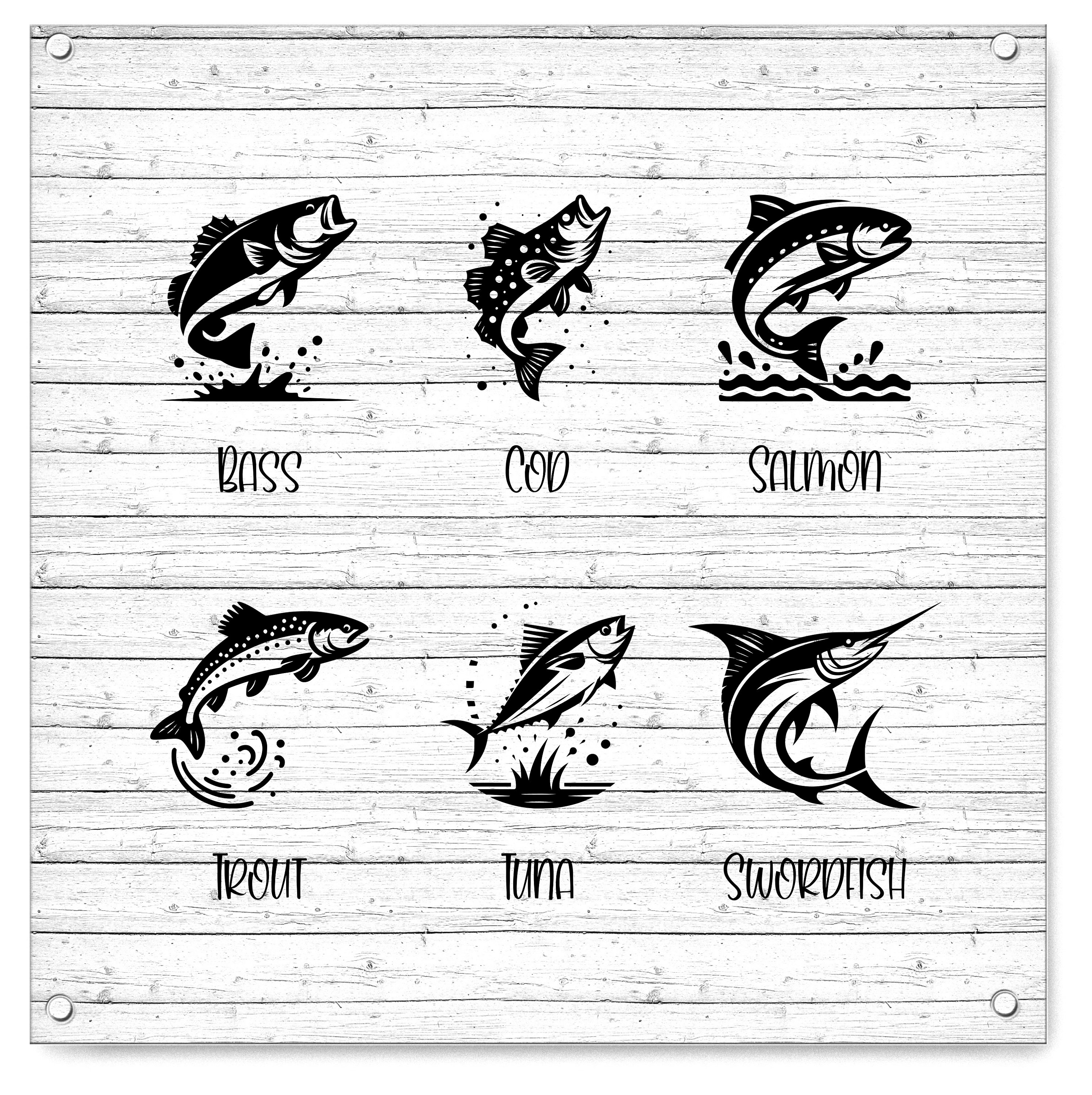 The Most Popular Fish Species. 6 Svg Bundle. Svg Png Eps Dxf Cut Files ...