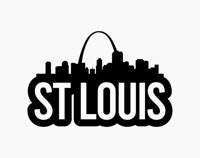 St Louis Bold Skyline. Svg Png Eps Dxf Cut Files. - Etsy