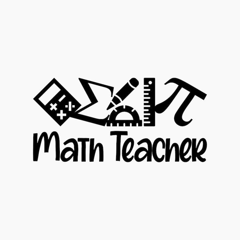 Math Teacher. Svg Png Eps Dxf Cut Files. - Etsy