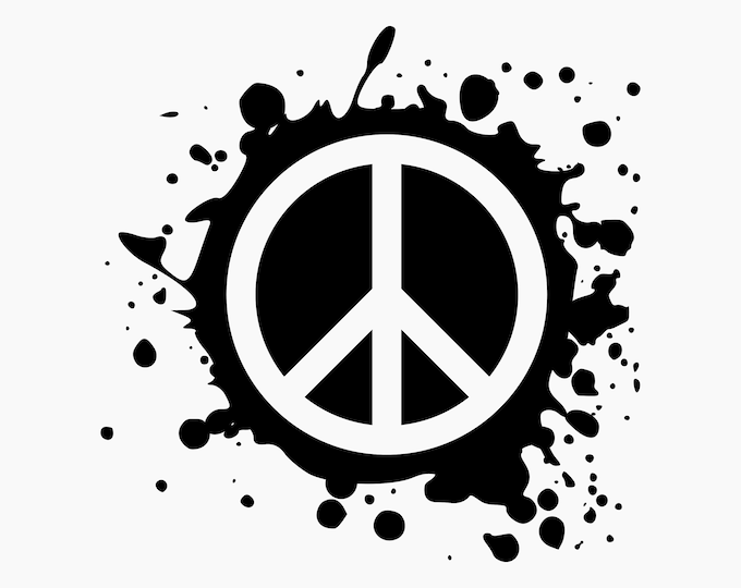 Peace Sign Splat Ink. Svg Png Eps Dxf Cut Files. - Etsy