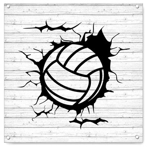 Volleyball Ball Cracked Wall. Svg Png Eps Dxf Cut Files. - Etsy
