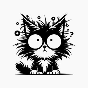 Frazzled Cat. 4 Svg Bundle. Svg Png Eps Dxf Cut Files. - Etsy