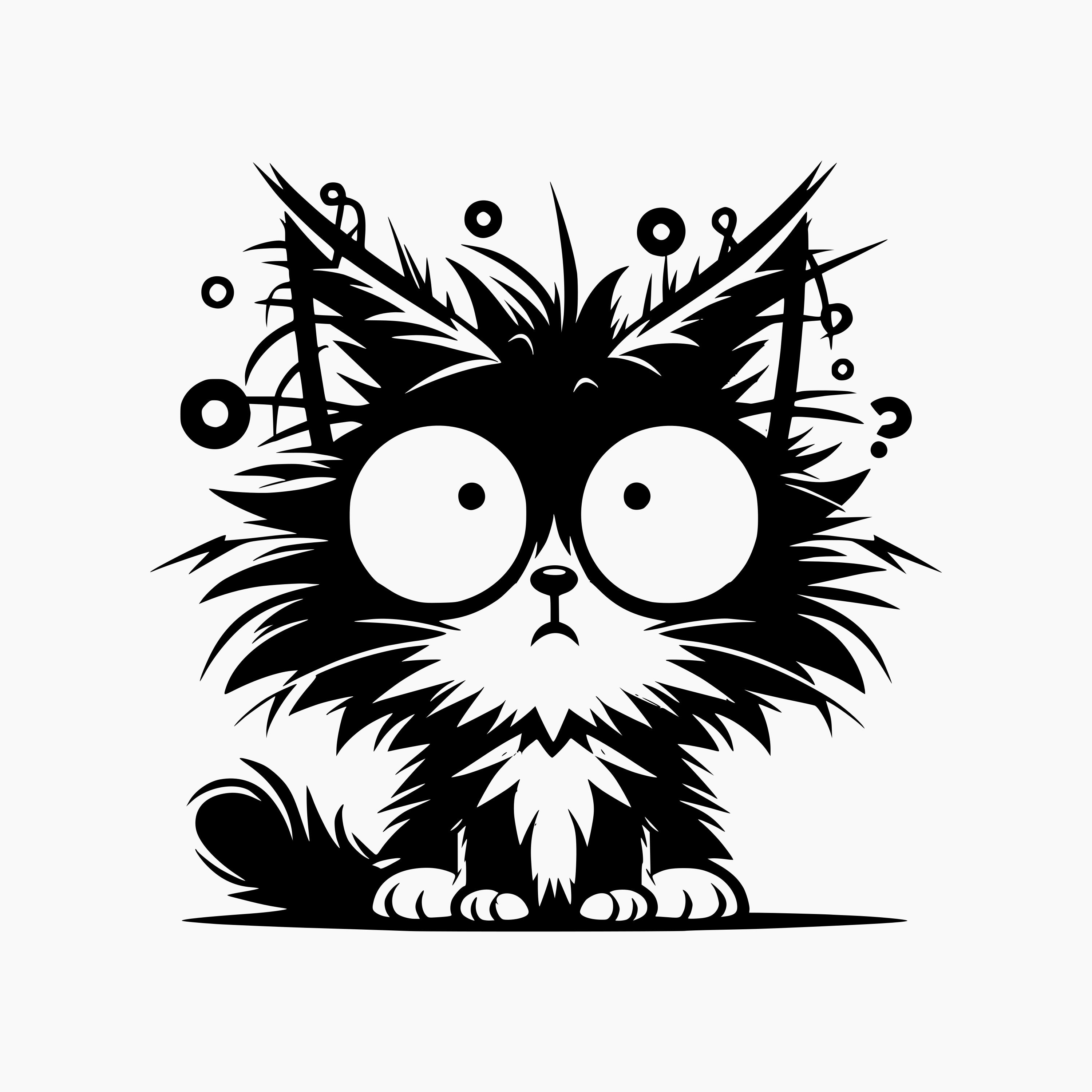 Frazzled Cat. 4 Svg Bundle. Svg Png Eps Dxf Cut Files. - Etsy