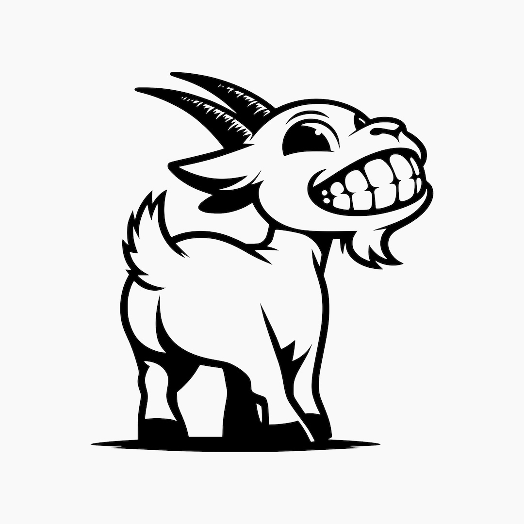 Funny Cartoon Goat From Behind. Svg Png Eps Dxf Cut Files. - Etsy