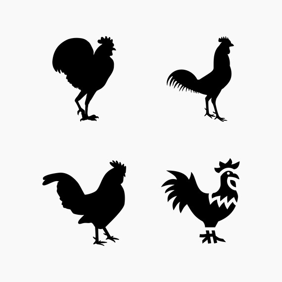 Rooster. Svg Png Eps Dxf Cut Files. | Etsy