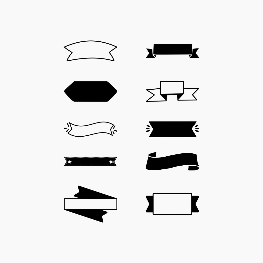 Ribbon Banner. Svg Png Eps Dxf Cut Files. - Etsy