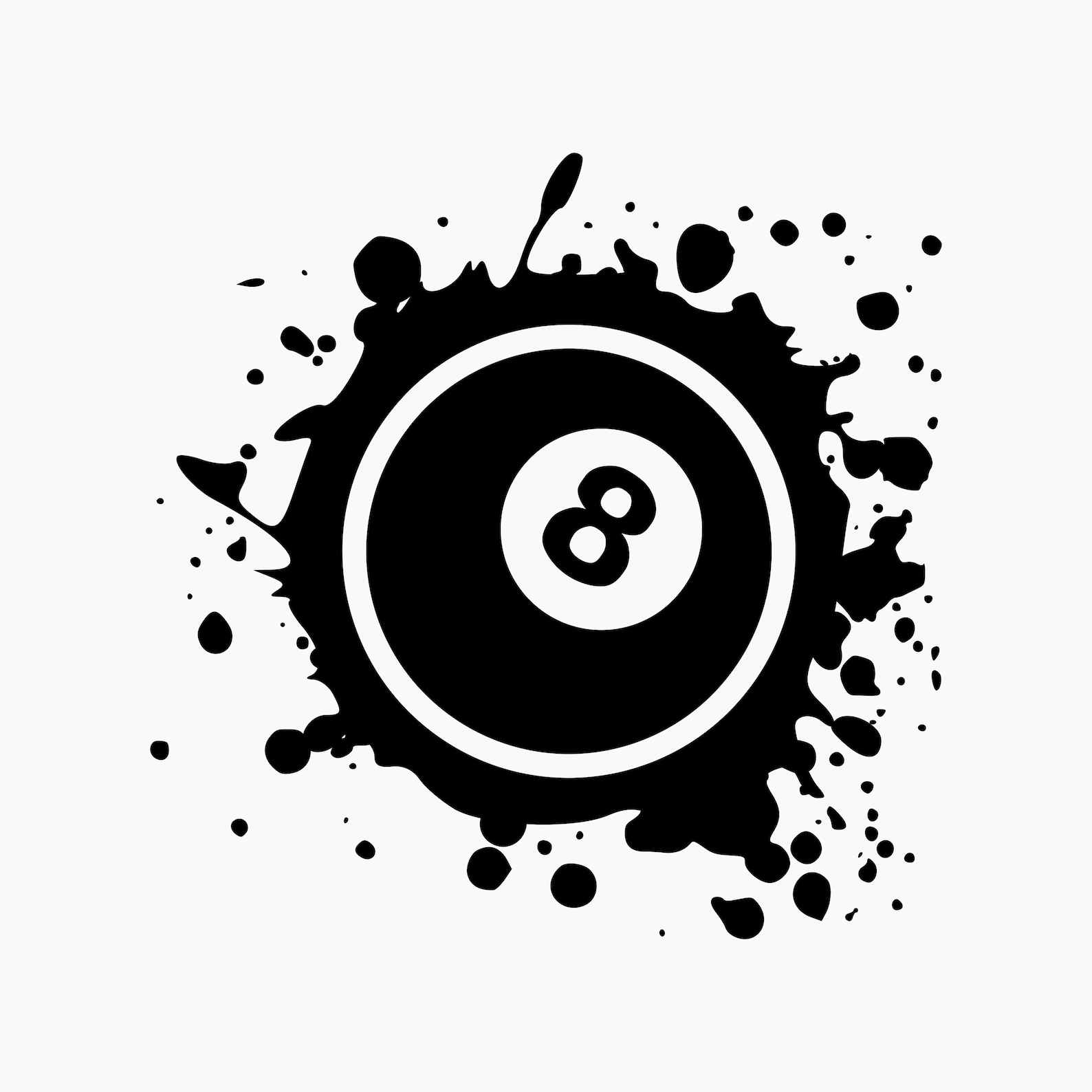 Billiard 8 Ball Splat Ink. Svg Png Eps Dxf Cut Files. - Etsy