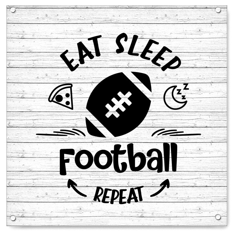 Eat Sleep Football Repeat. Svg Png Eps Dxf Cut Files. - Etsy