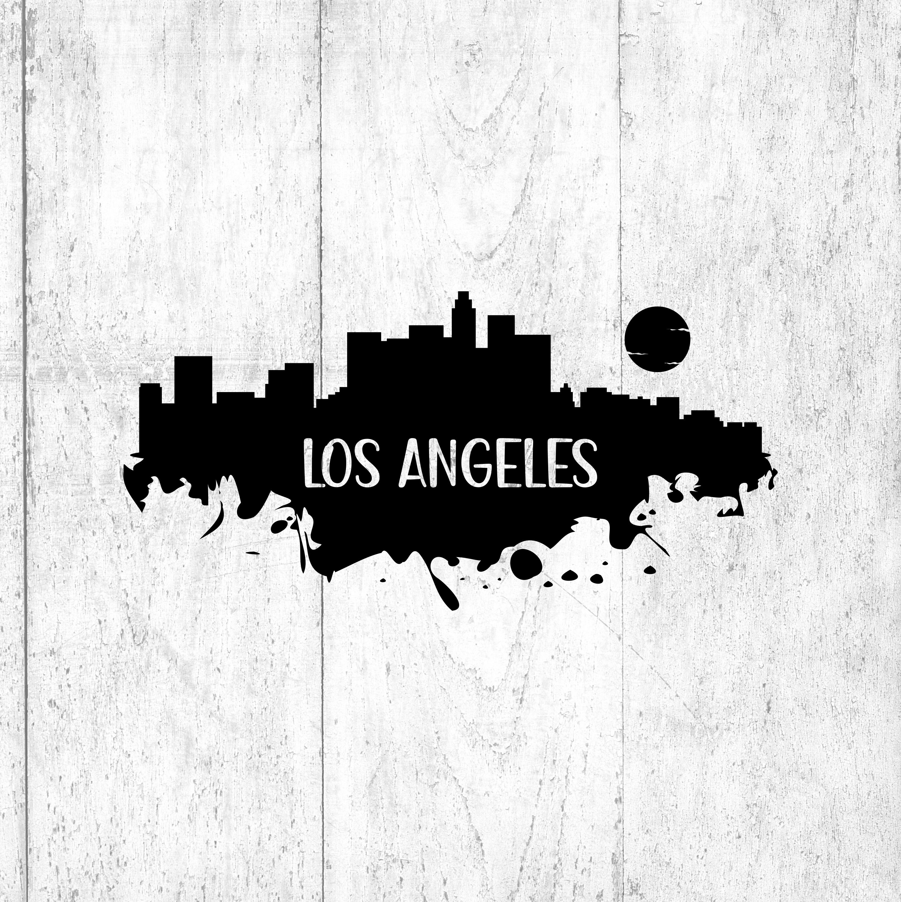 Los Angeles Skyline Silhouette. Svg Png Eps Dxf Cut Files. - Etsy