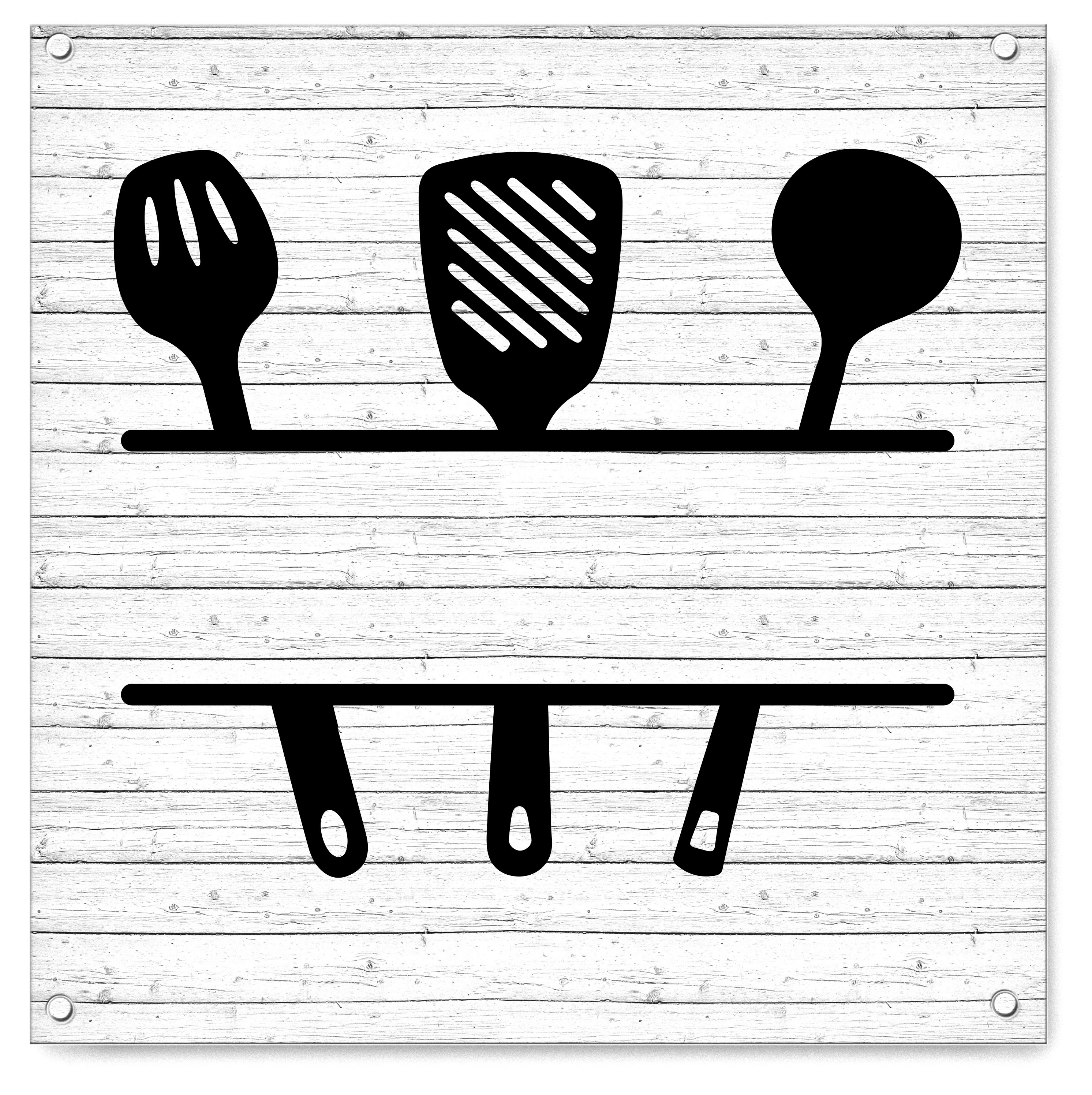 Kitchen Utensils Split Monogram Kitchen Tools Split Frame. | Etsy
