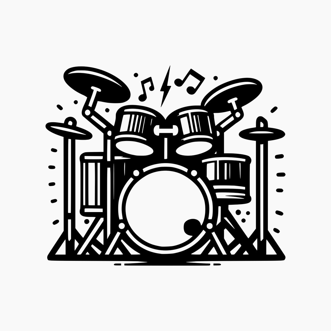 Drum Set. Svg Png Eps Dxf Cut Files. - Etsy