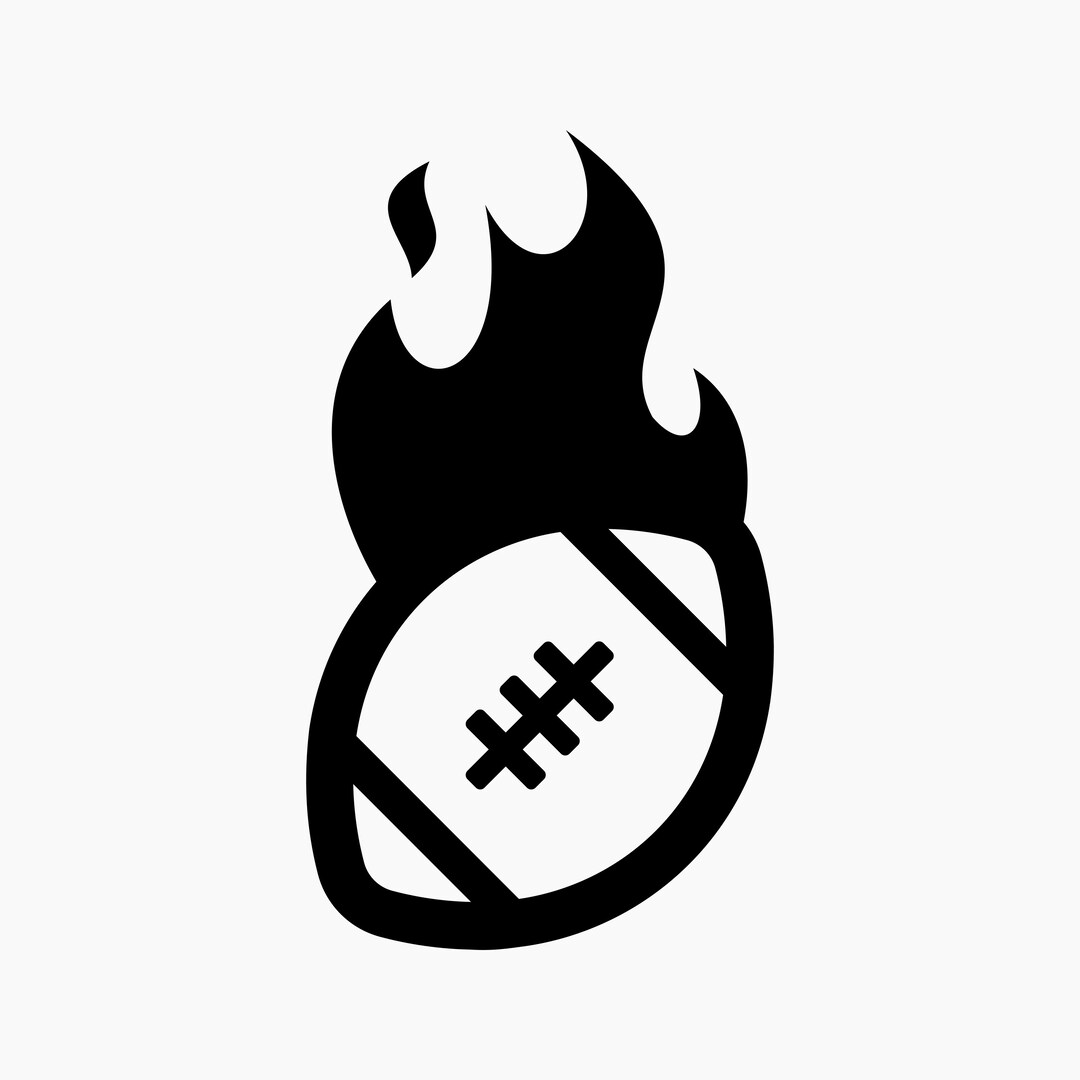 Flaming American Football Ball. Svg Png Eps Dxf Cut Files. - Etsy