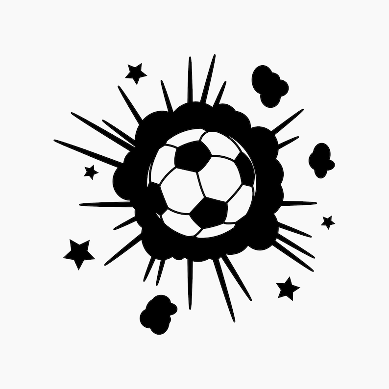 Exploding Soccer Ball. Svg Png Eps Dxf Cut Files. - Etsy