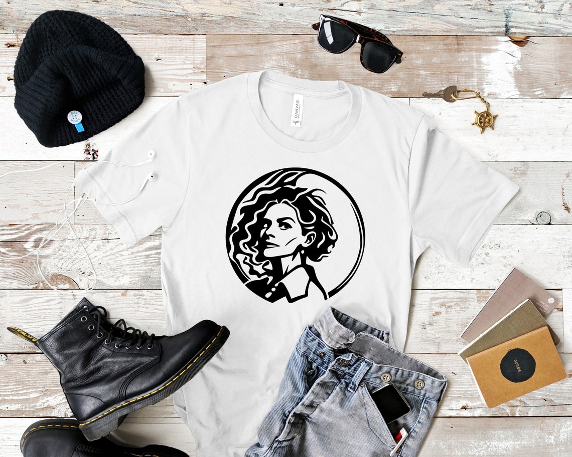 Curly Hair Lady. Svg Png Eps Dxf Cut Files. - Etsy