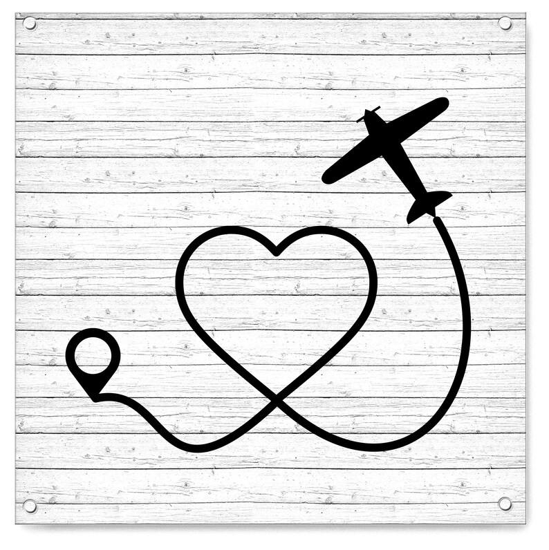 Plane Heart. Svg Png Eps Dxf Cut Files. - Etsy