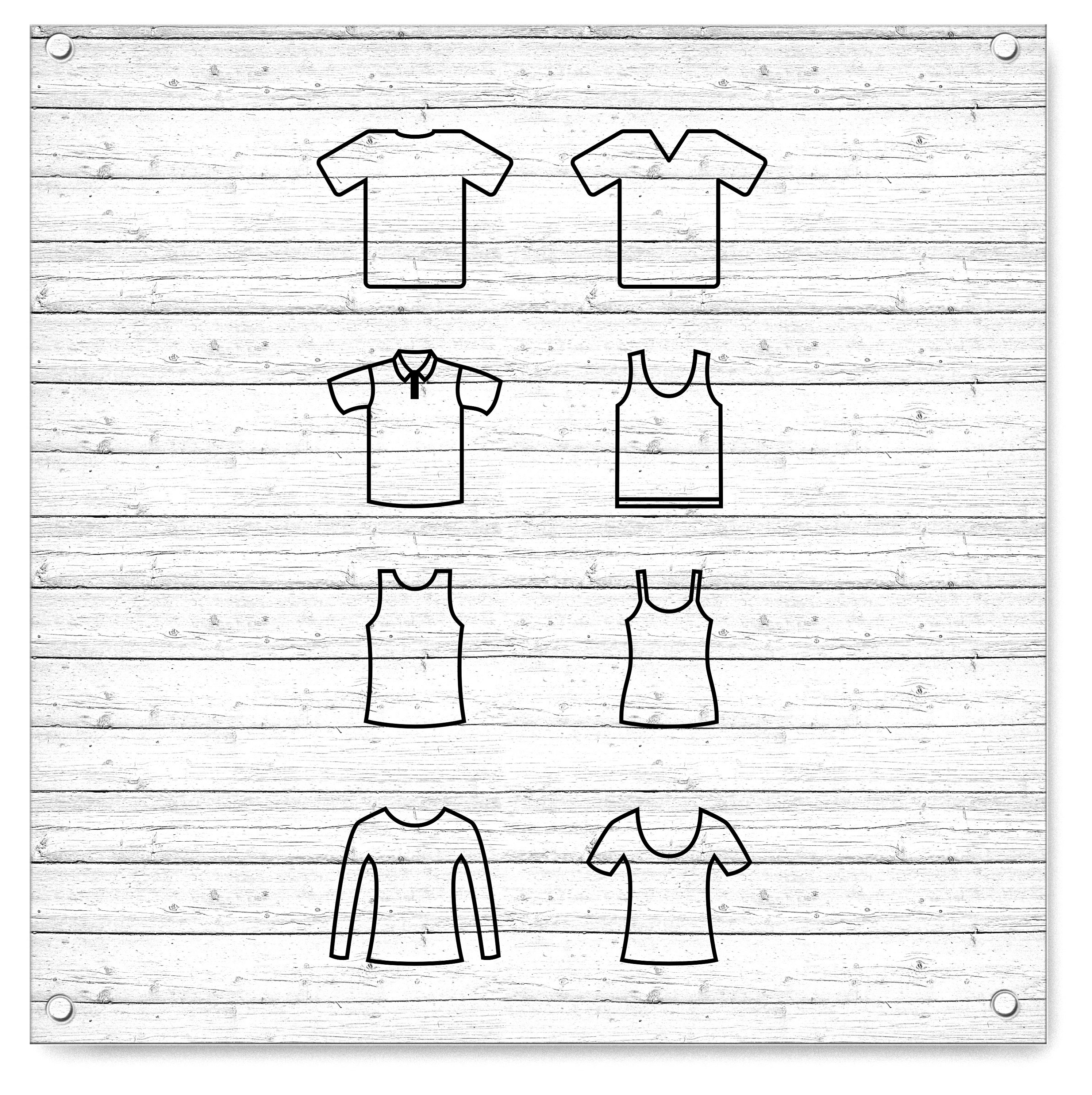 T-shirt Outline. Svg Png Eps Dxf Cut Files. - Etsy