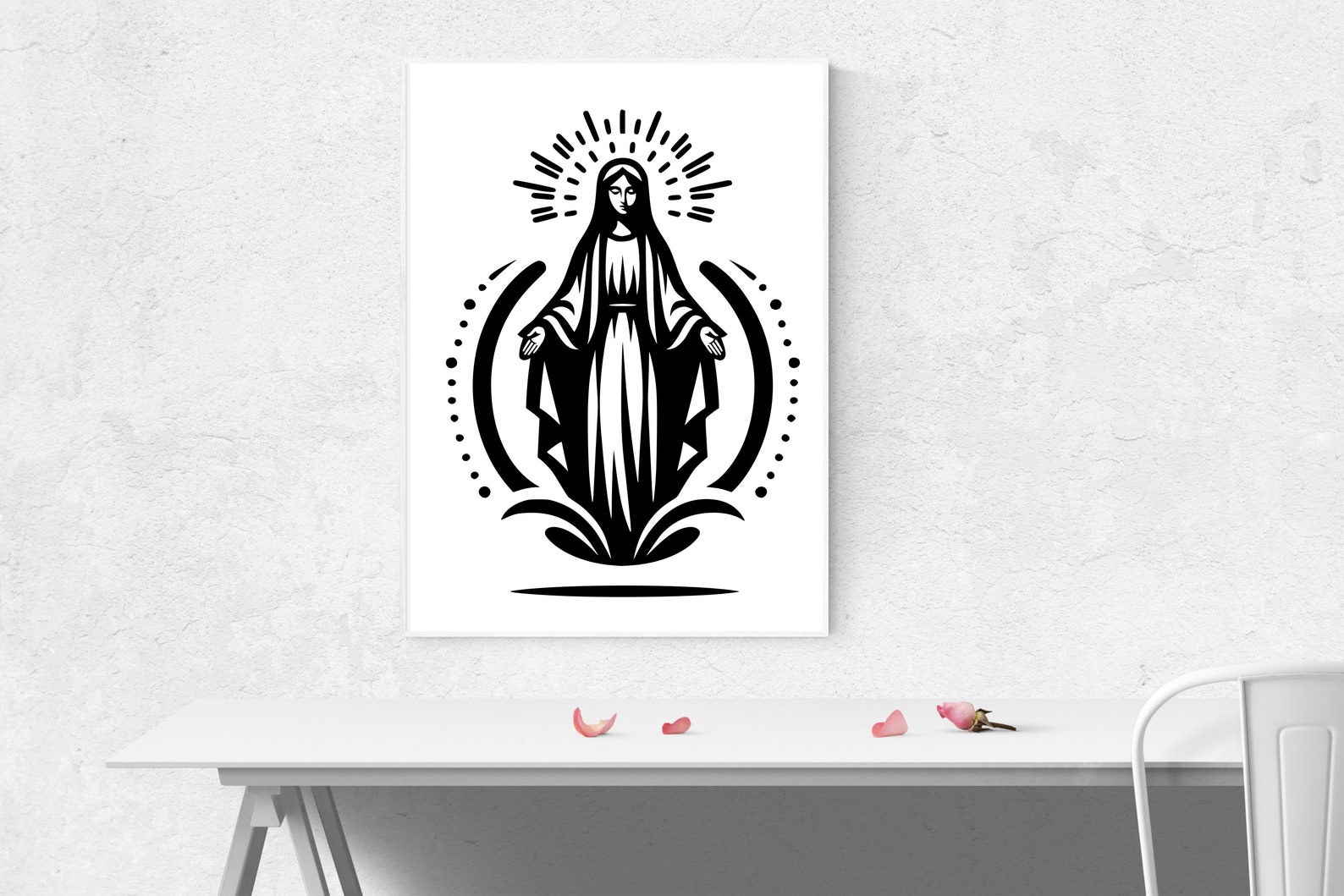 Virgin Mary. Svg Png Eps Dxf Cut Files. - Etsy