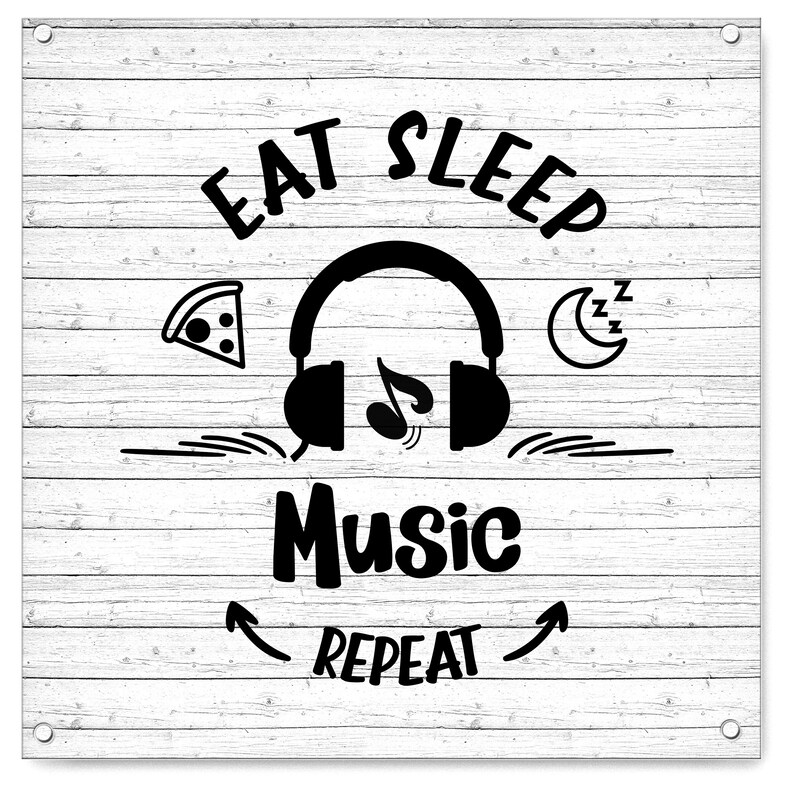 Eat Sleep Music Repeat. Svg Png Eps Dxf Cut Files. - Etsy