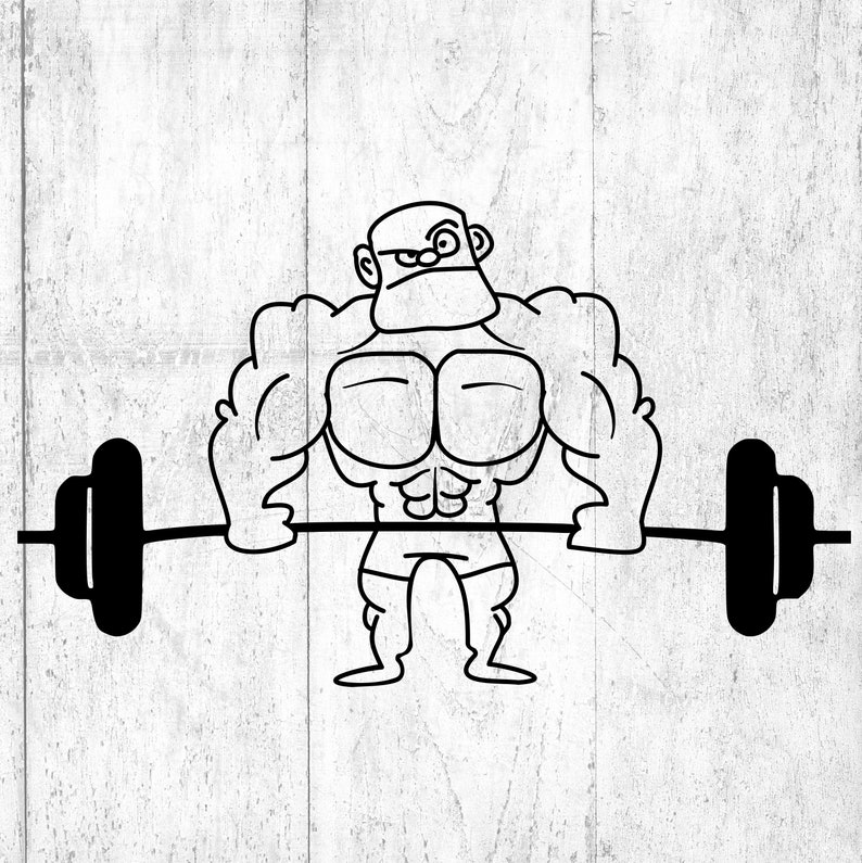 Bodybuilder. Svg Png Eps Dxf Cut Files. | Etsy
