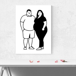 Fat Couple. Svg Png Eps Dxf Cut Files. - Etsy