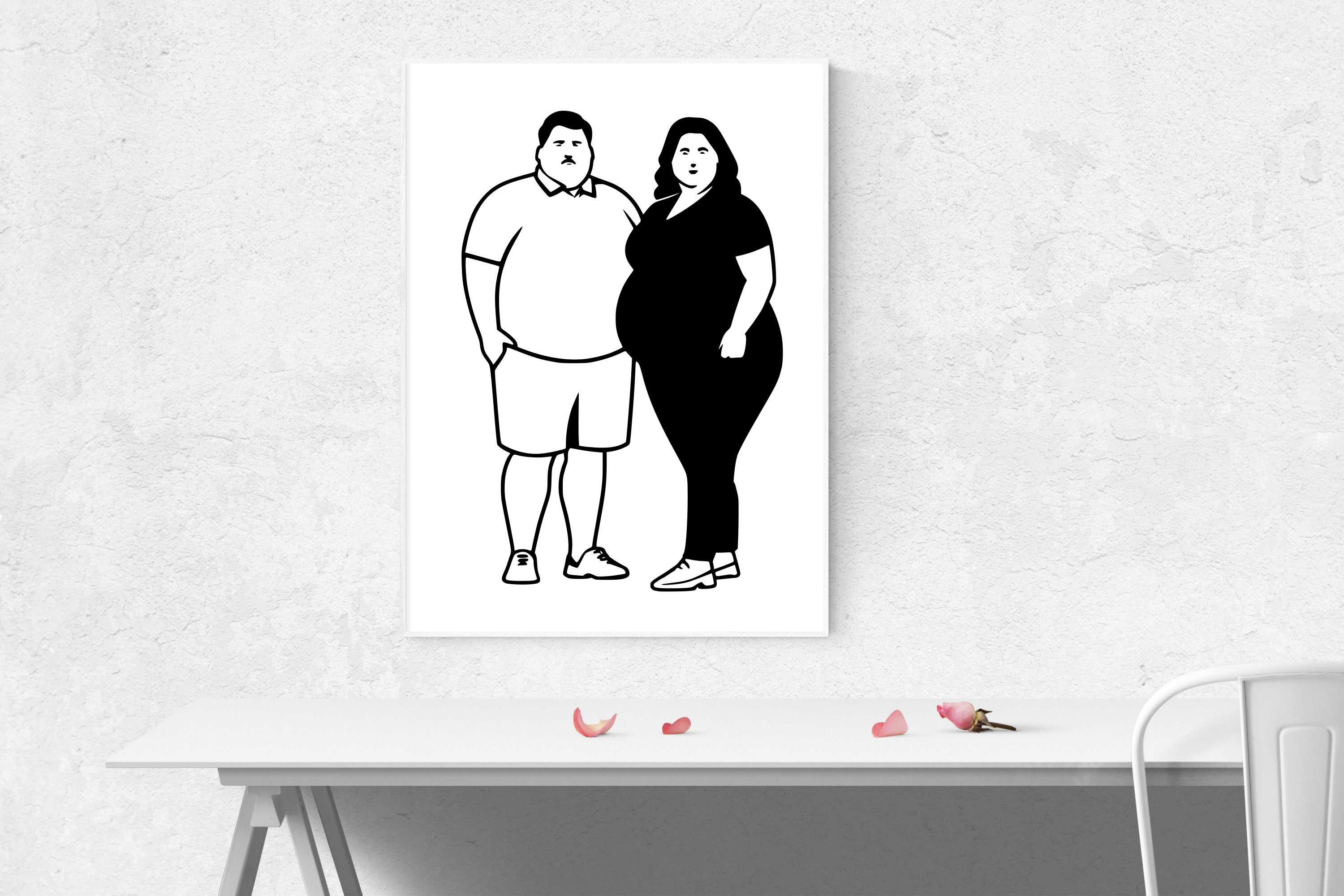 Fat Couple. Svg Png Eps Dxf Cut Files. - Etsy