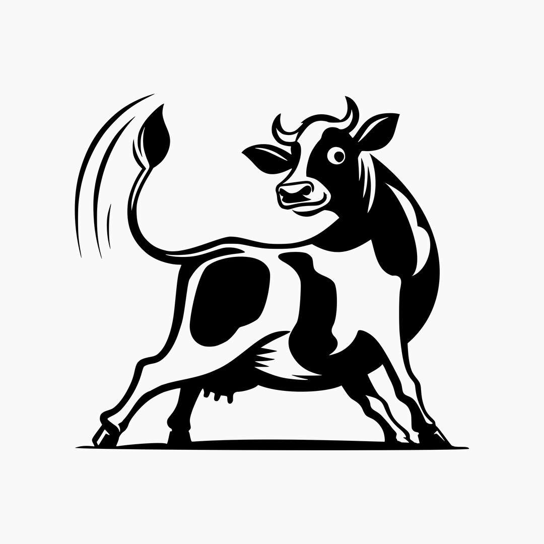 Funny Cow. Svg Png Eps Dxf Cut Files. - Etsy