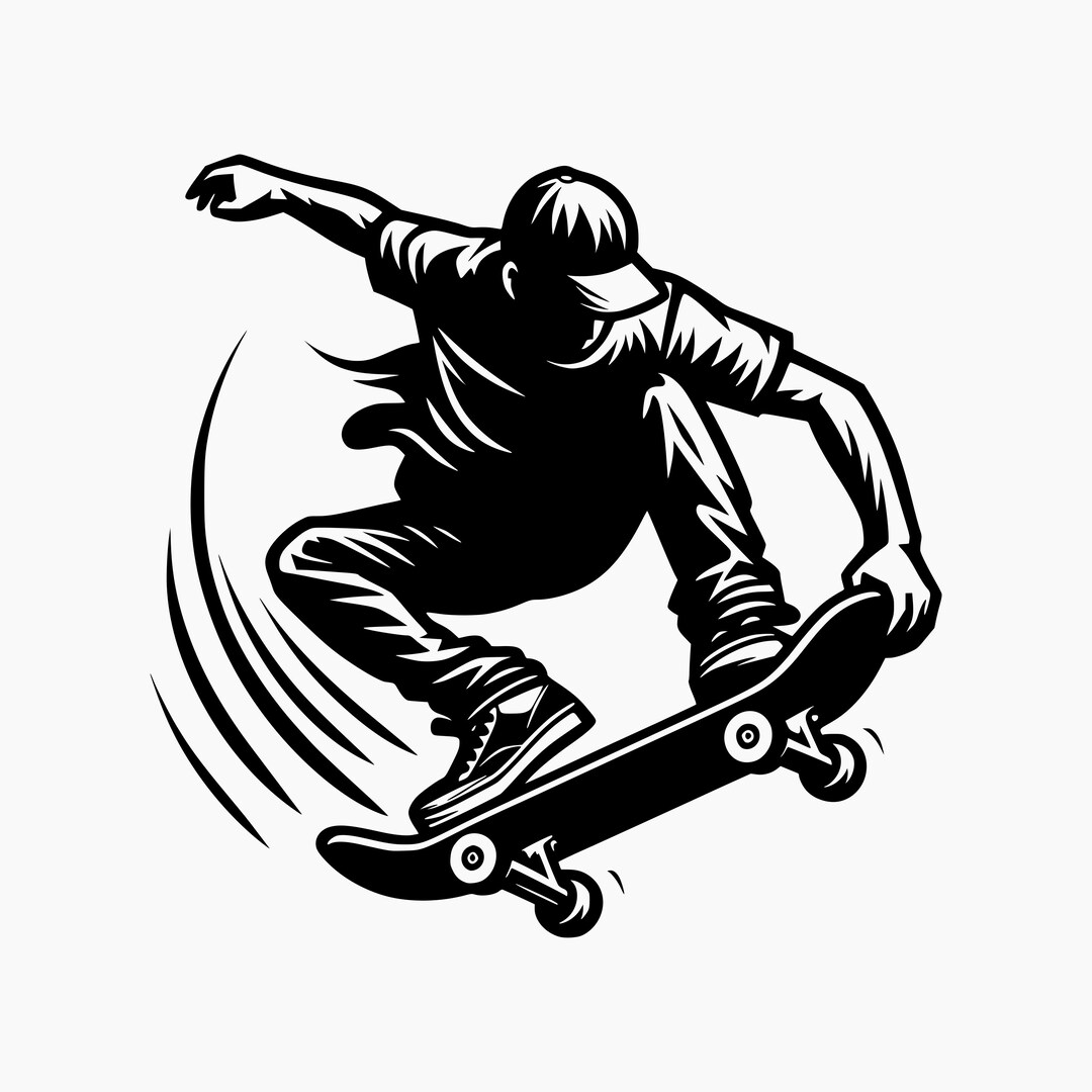Skateboard Tricks. Svg Png Eps Dxf Cut Files. - Etsy
