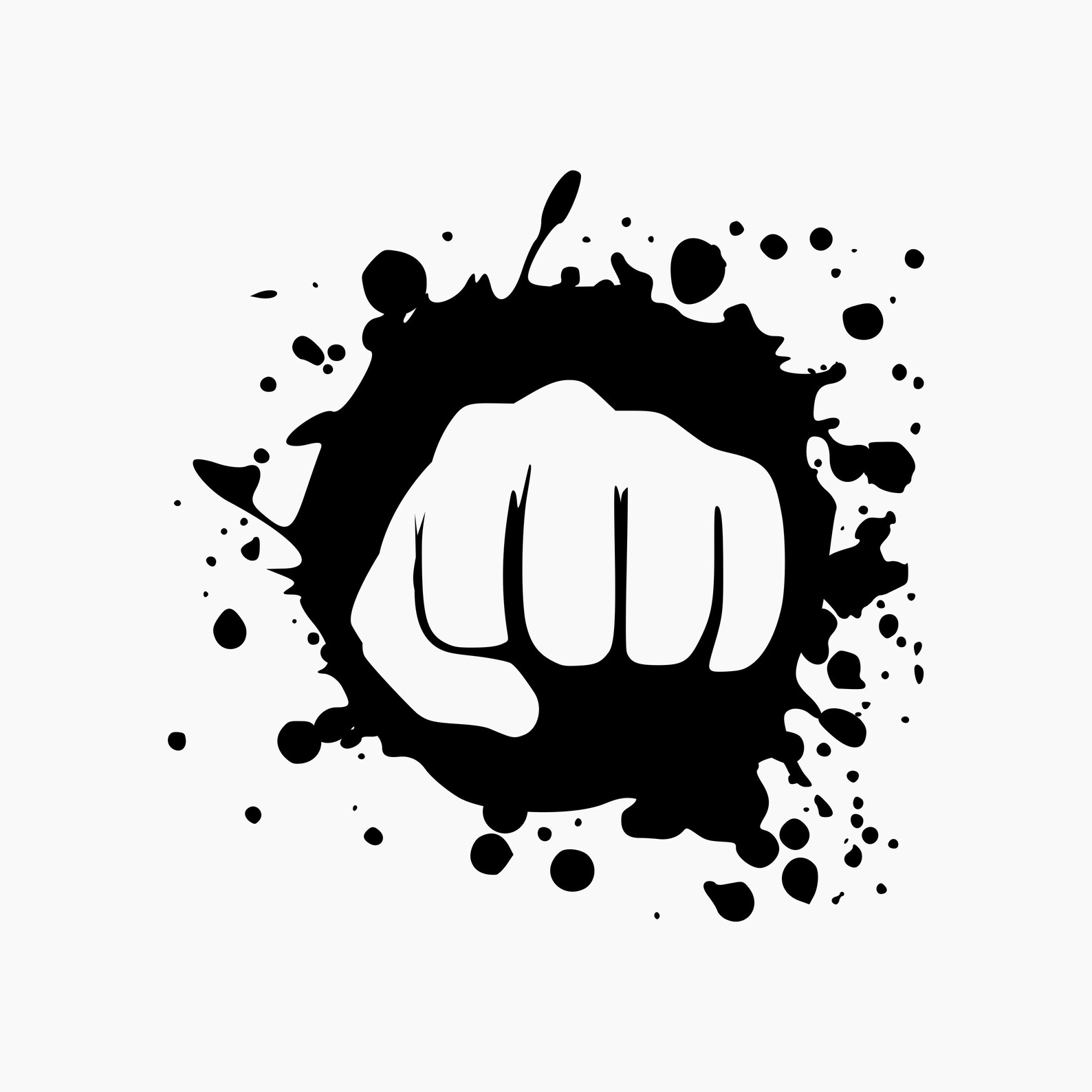 Fist Splat Ink. Svg Png Eps Dxf Cut Files. - Etsy