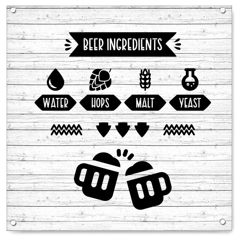 Beer Ingredients. Svg Png Eps Dxf Cut Files. - Etsy
