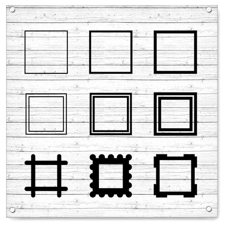 Square Frame. Svg Png Eps Dxf Cut Files. - Etsy