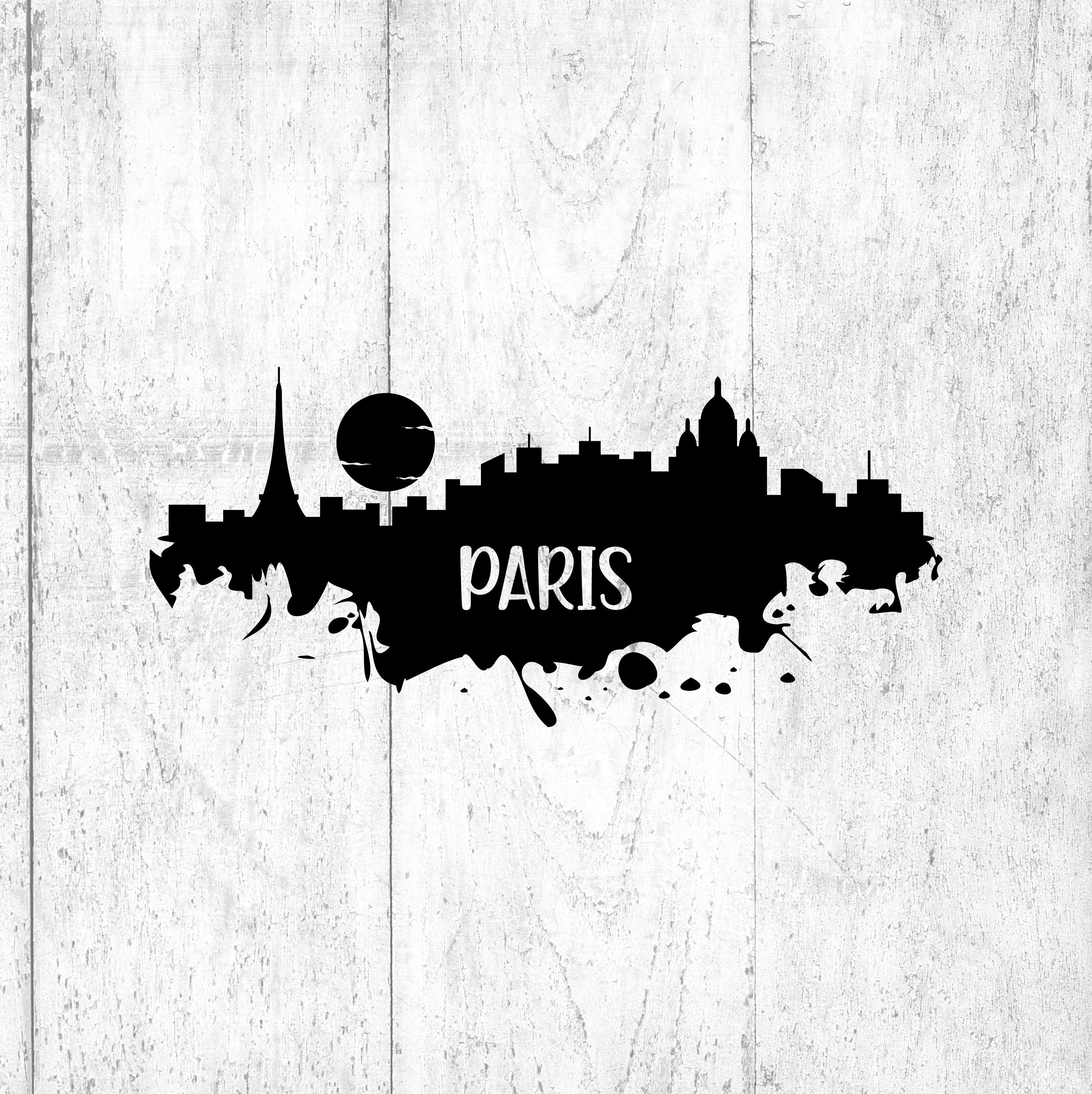 Paris Skyline Silhouette. Svg Png Eps Dxf Cut Files. - Etsy UK