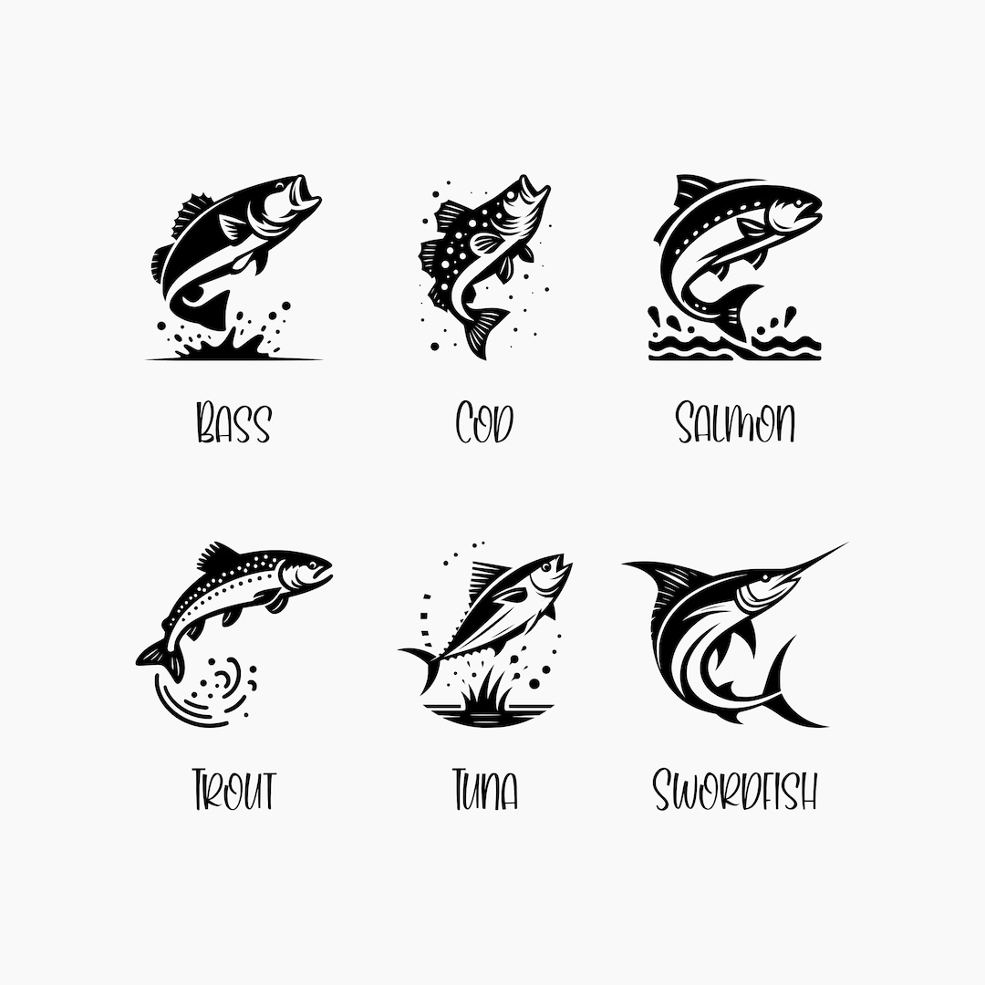 The Most Popular Fish Species. 6 Svg Bundle. Svg Png Eps Dxf Cut Files ...