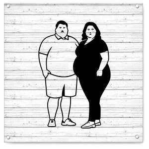 Fat Couple. Svg Png Eps Dxf Cut Files. - Etsy