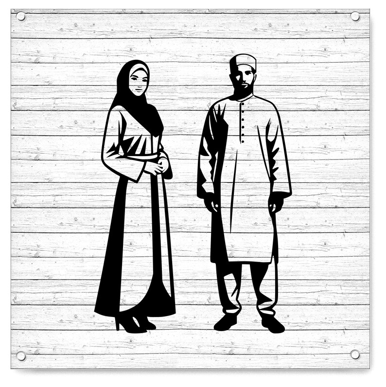 Muslim Couple. Svg Png Eps Dxf Cut Files. - Etsy