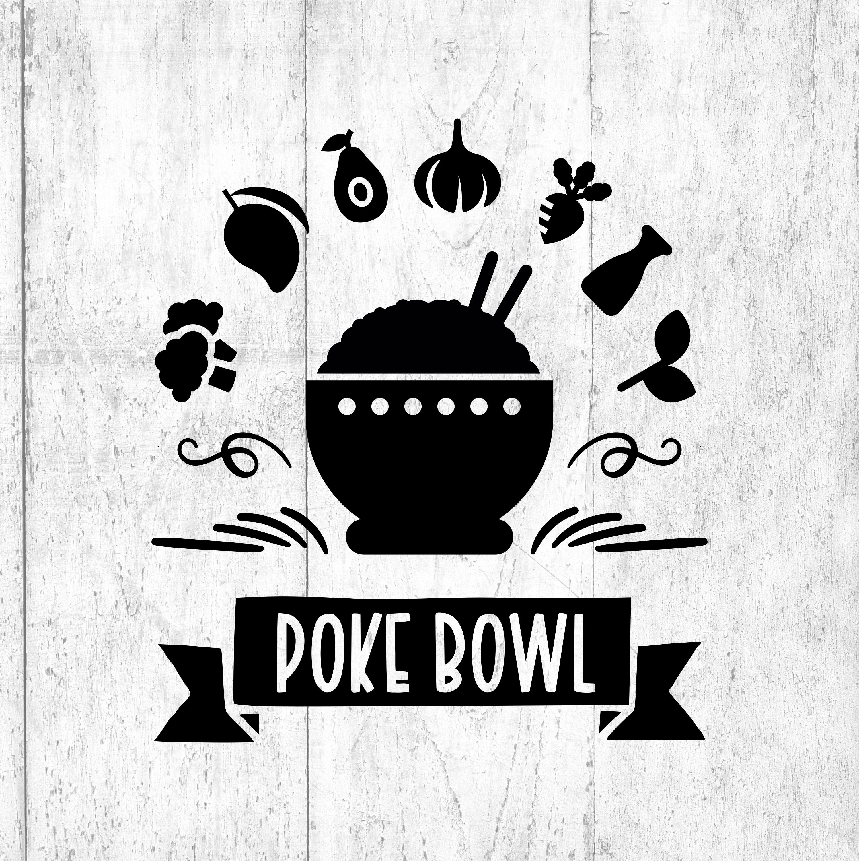 Poke Bowl. Svg Png Eps Dxf Cut Files. - Etsy