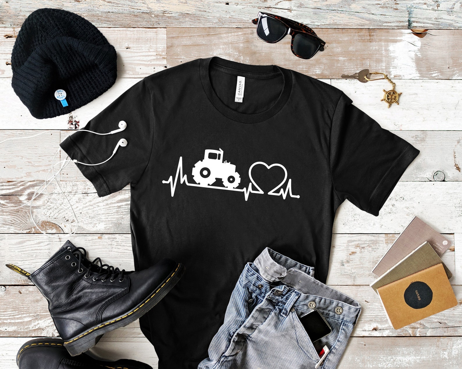 Tractor Heartbeat. Svg Png Eps Dxf Cut Files. - Etsy