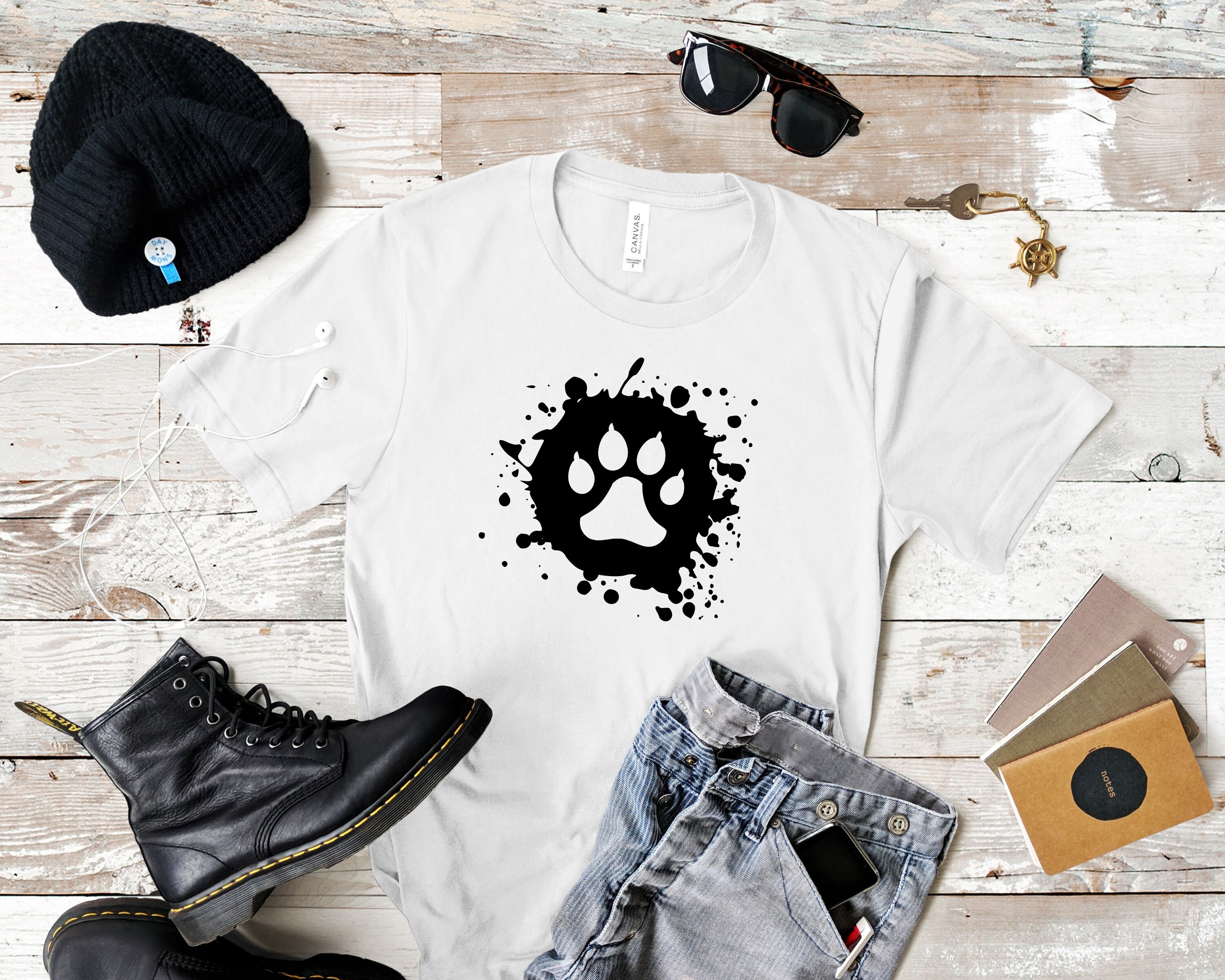 Dog Paw Print Splat Ink. Svg Png Eps Dxf Cortar archivos. - Etsy México