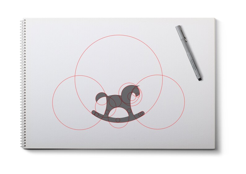Rocking Horse Golden Ratio. Svg Png Eps Dxf Cut Files. - Etsy