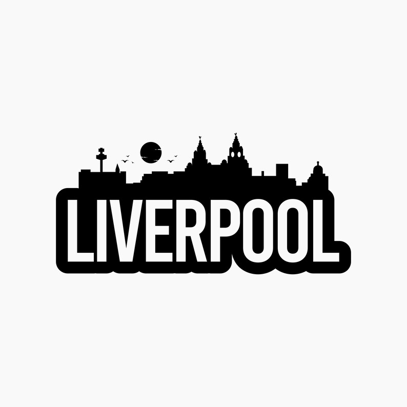 Liverpool Bold Skyline. Svg Png Eps Dxf Cut Files. - Etsy UK
