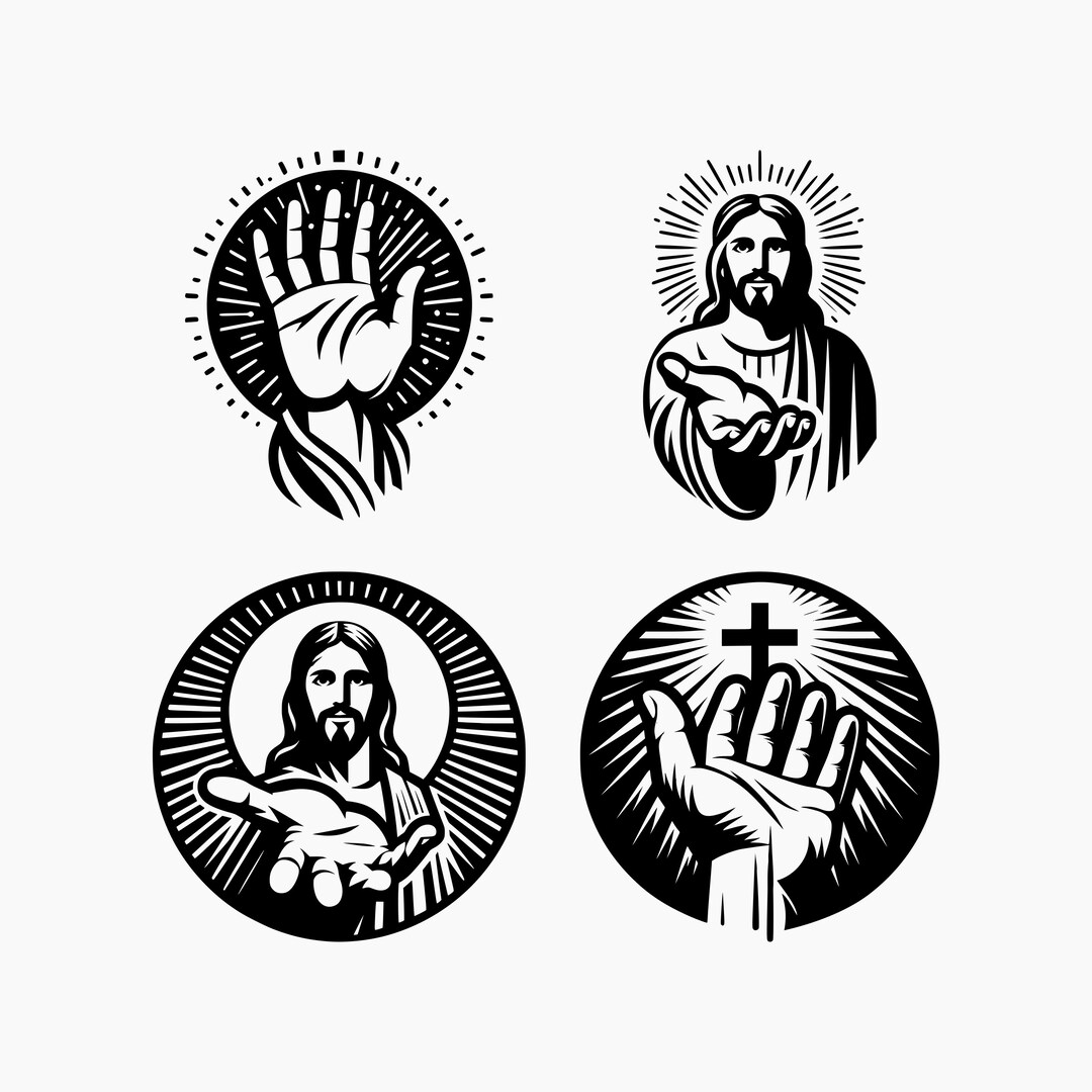 Jesus Hand. 4 Svg Bundle. Svg Png Eps Dxf Cut Files. - Etsy